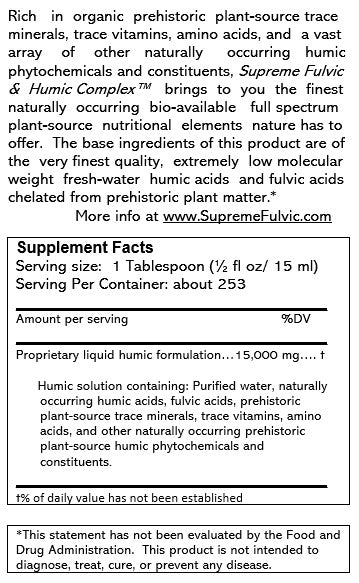 1-Gallon Supreme Fulvic & Humic Complex - Rectangular Jug Style F ...